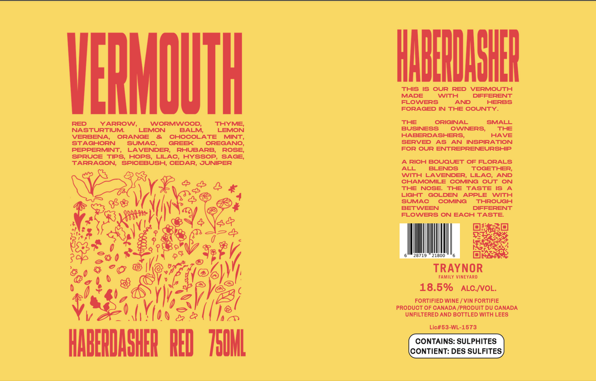 Traynor Family Vineyard's Haberdasher Vermouth - A Unique and Flavorful ...